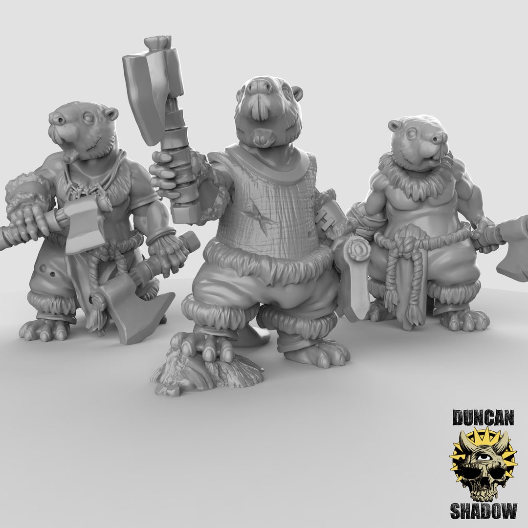 Beaver Barbarians With Axes! Defenders of the Forrest! Beaver Person ...