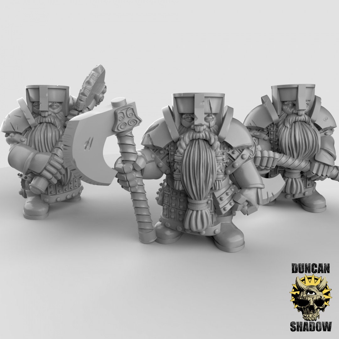 Heavy Armor Dwarves! Heavy Weapons! Resin Miniature NPC! D&D Dungeons ...