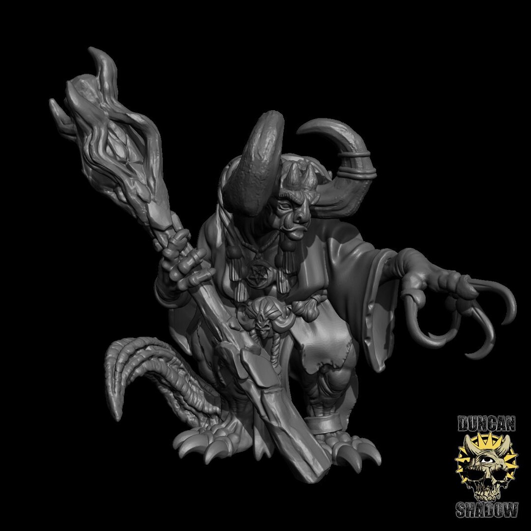 Devil Heavy Unit Shaman Magic User Over 50mm Resin Miniature NPC D&D ...