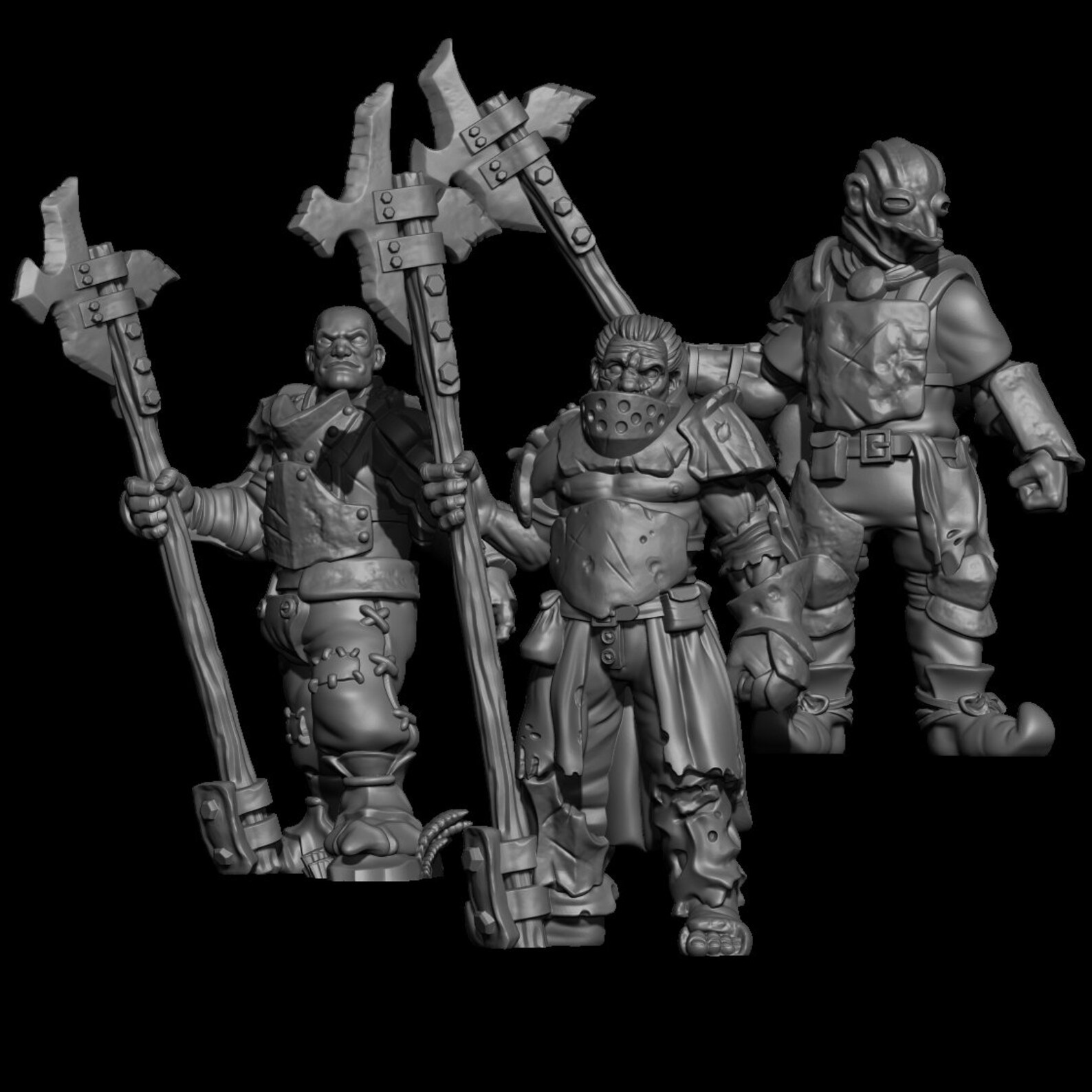 Human Thugs With Poleaxe! Bandits! Rogues! Resin Miniature! Dnd ...