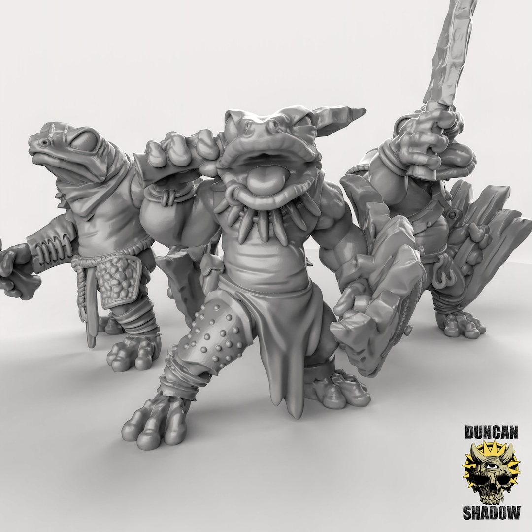 Frog Folk With Swords! Defenders of the Forrest! Beaver Person! Resin ...