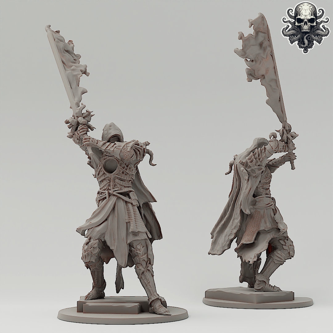 Fallen Knight Flame Swords! Realsteone Miniatures! D&D Dungeons and ...