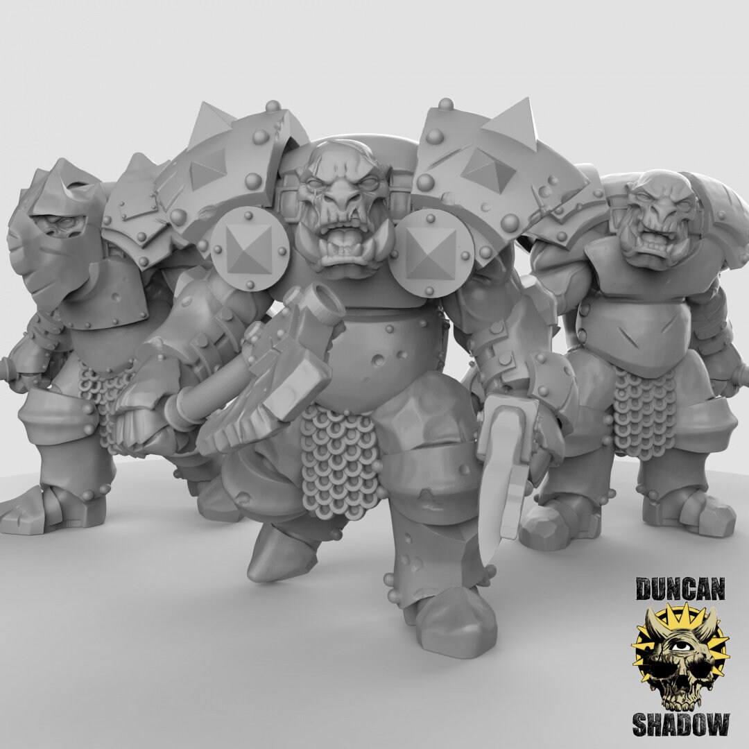 Armored Orcs Resin Miniature Dnd Dungeons & Dragons Pathfinder RPG ...