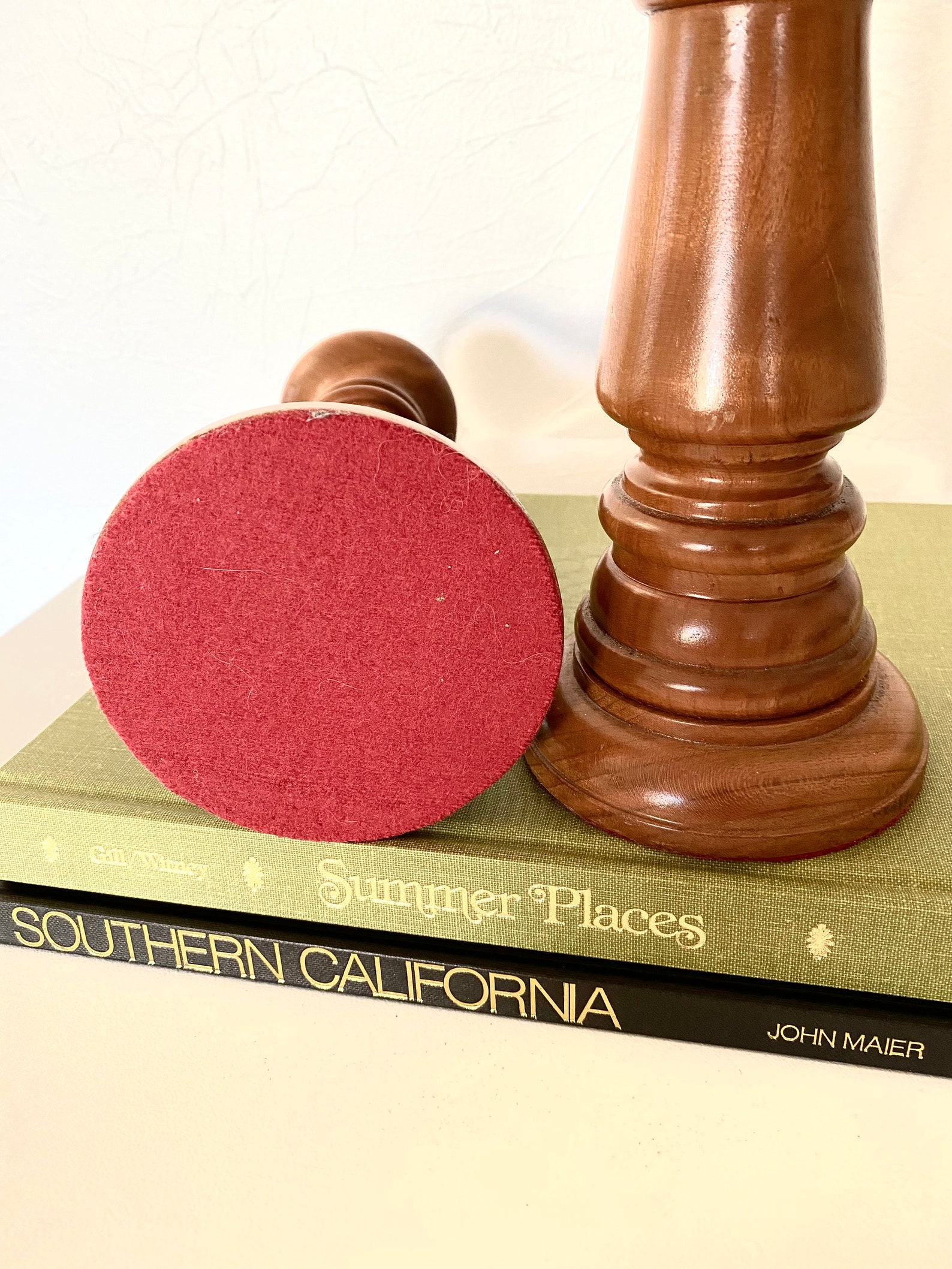 Pair of Wood Turned Candle Sticks 9 Inches Tall - Etsy