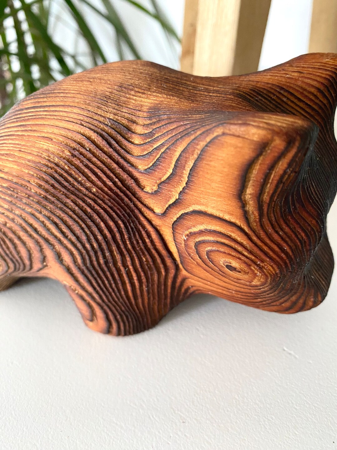Vintage Carved Cedar Wood Figure Bear With Signature (canada) - Etsy