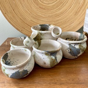 Handmade Signed B. Jones Pottery Planter With 7 Individual Pots Joined ...