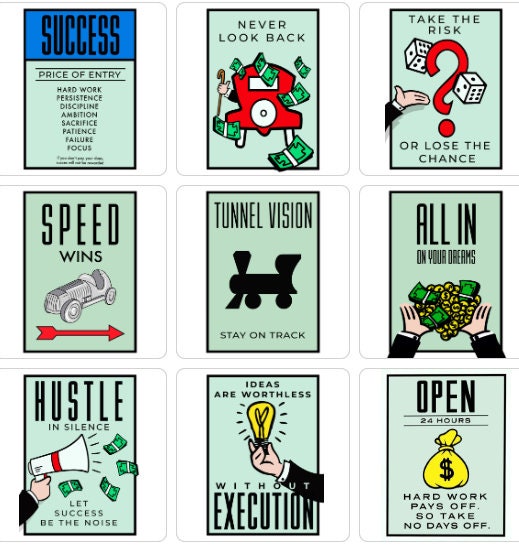 Monopoly Motivational Poster Wall Art Home Decor Poster Print - Etsy