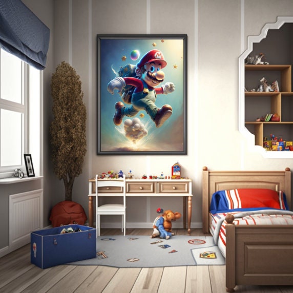 Mario Poster Wall Art Home Decor Digital Download Poster Print - Etsy