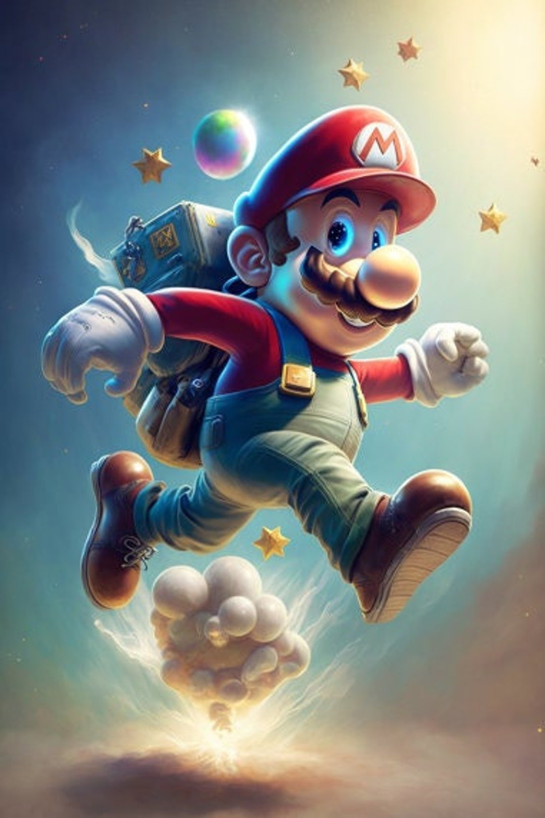Mario Poster Wall Art Home Decor Digital Download Poster Print Super ...