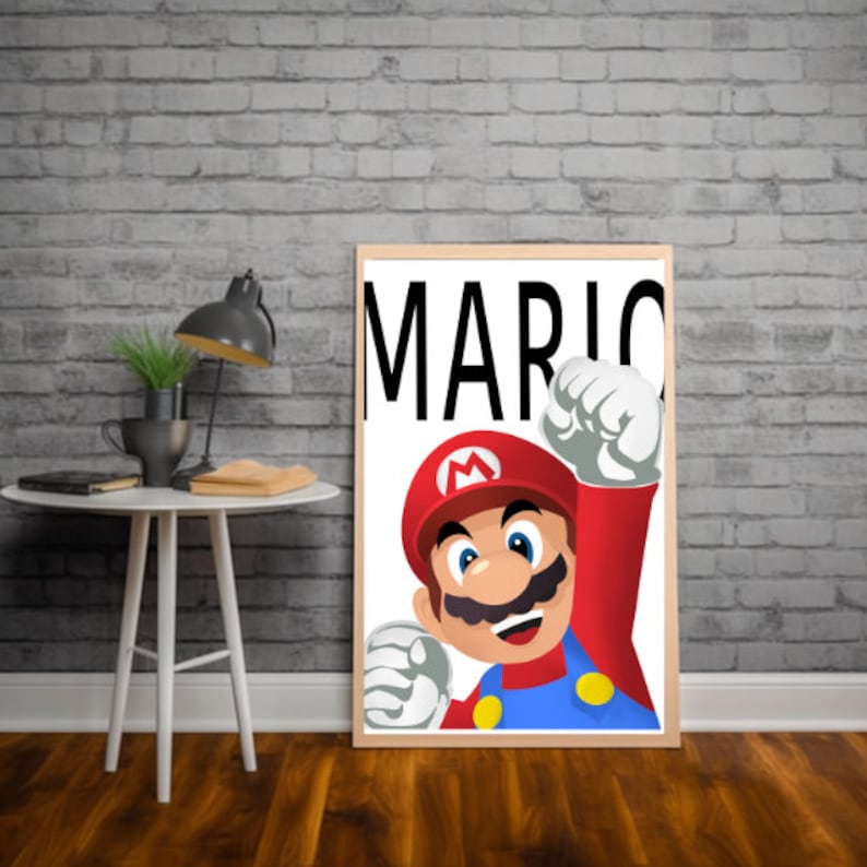 Mario Poster Wall Art Home Decor Digital Download Poster Print Super ...