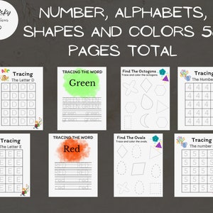 Printable Kids Tracing Activity Bundle US Letter Size PDF, Instant ...