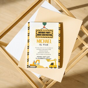 EDITABLE Construction Birthday Party Invitation Template - Etsy