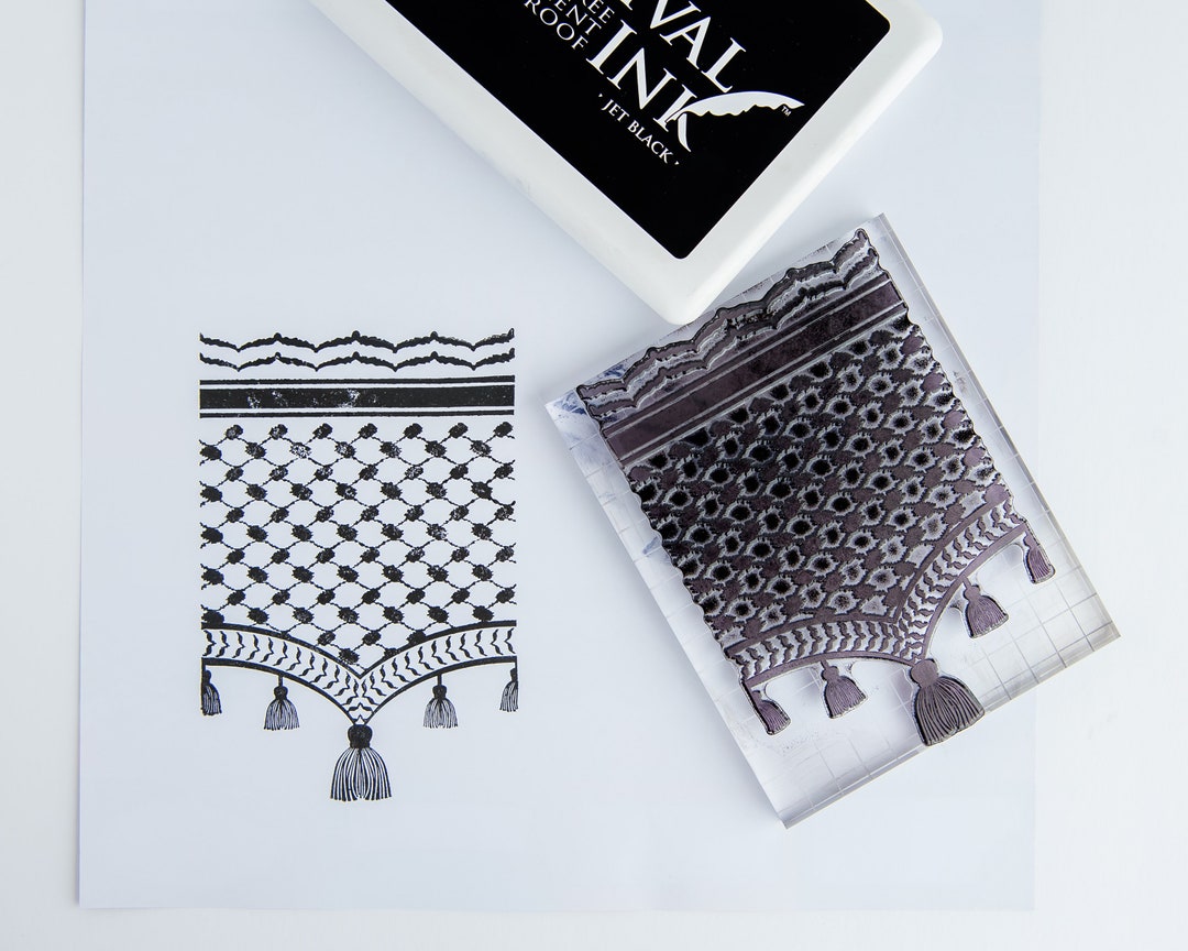 Kufiya Silicone Stamp - Palestine Art - Custom Stamp - Arts and Crafts ...