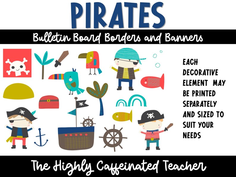 Pirates Bulletin Board Borders and Banners L Bulletin Board Kit L ...