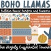 Boho Llamas Bulletin Board Borders and Banners L Bulletin Board Kit L ...