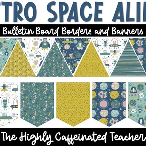 Retro Space Alien Bulletin Board Borders and Banners L Bulletin Board ...