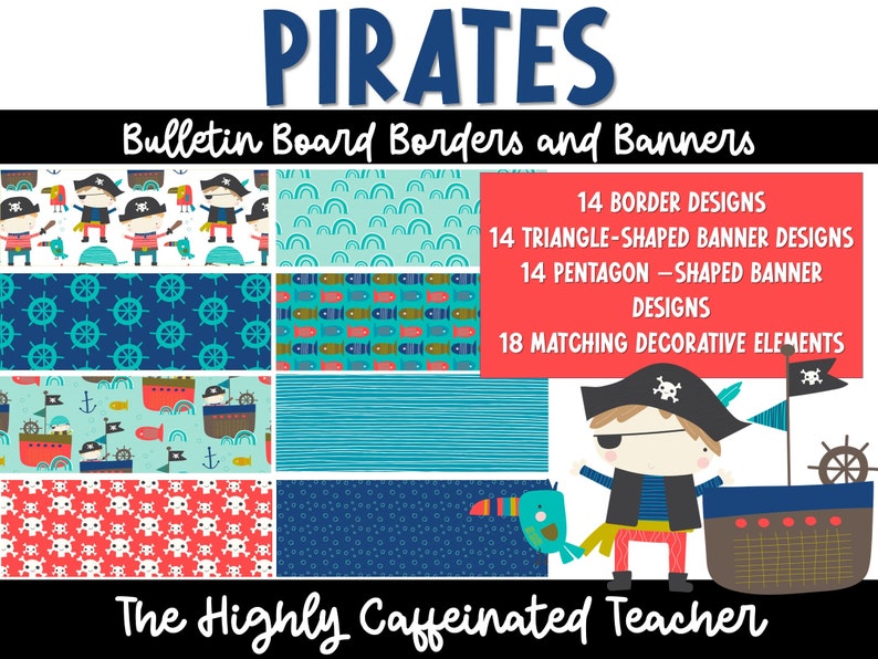 Pirates Bulletin Board Borders and Banners L Bulletin Board Kit L ...