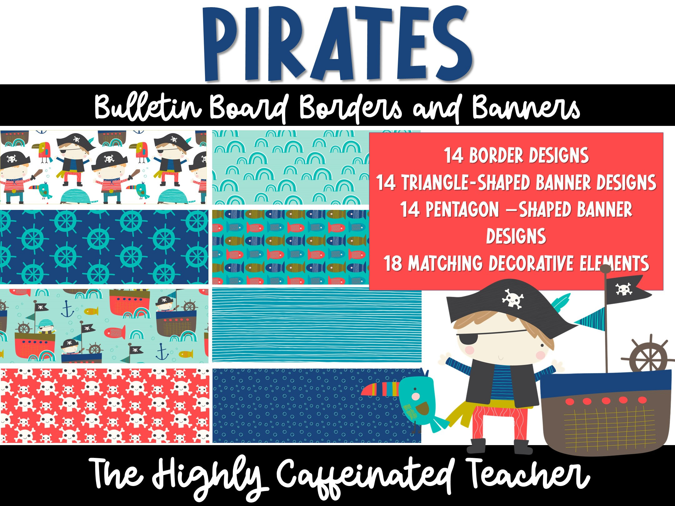 Pirates Bulletin Board Borders and Banners L Bulletin Board Kit L ...