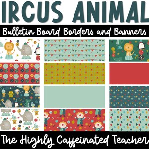 Circus Animals Bulletin Board Borders and Banners L Bulletin Board Kit ...