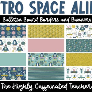 Retro Space Alien Bulletin Board Borders and Banners L Bulletin Board ...