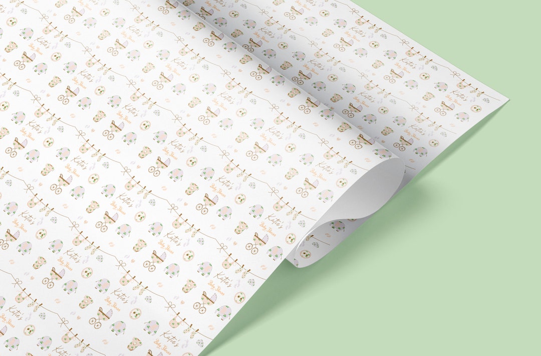 Personalised Baby Shower Wrap, Wrapping Paper, Congratulations,baby ...