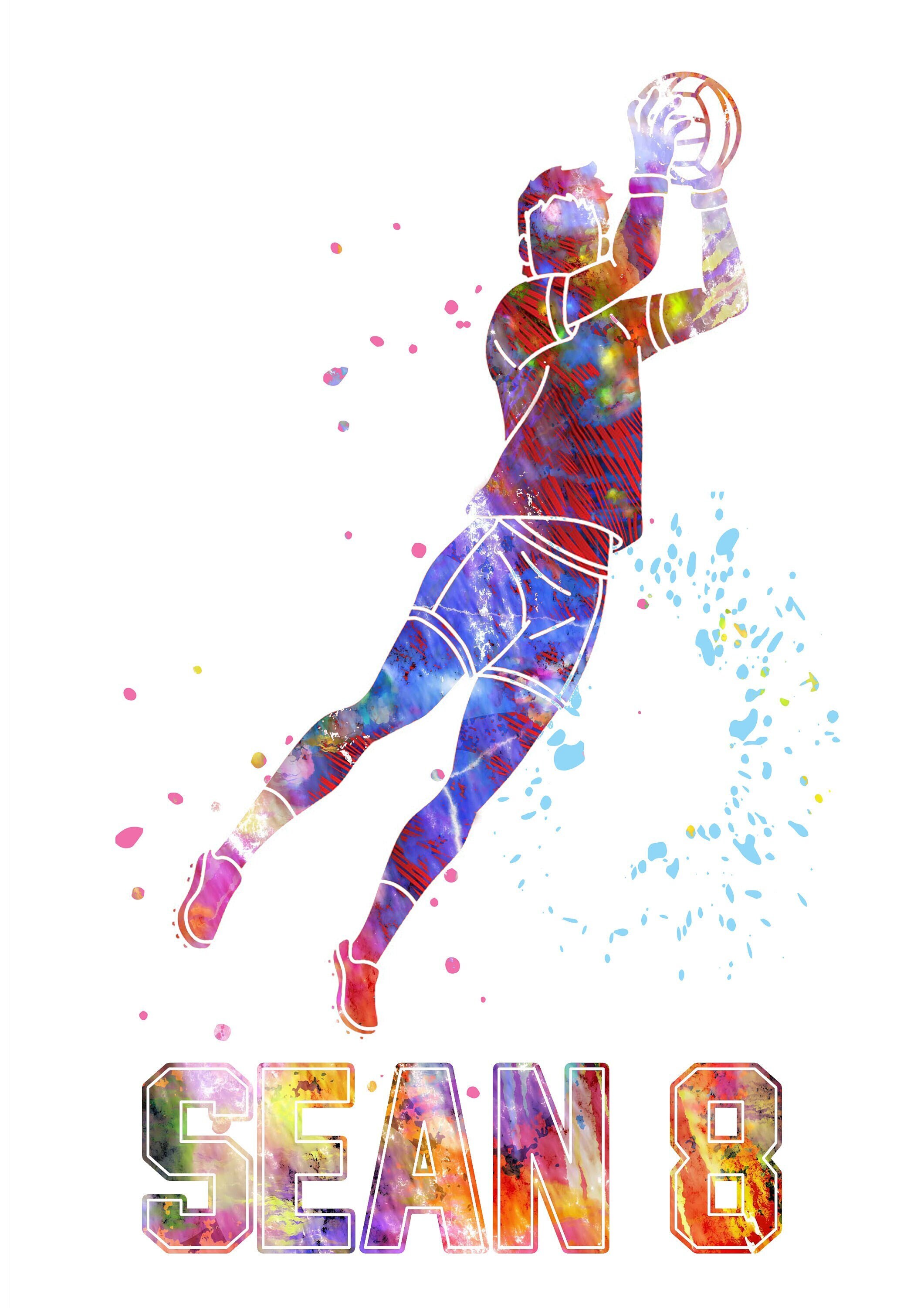 GAELIC FOOTBALLER Personalised Print, Wall Art Print, Gaelic Football ...