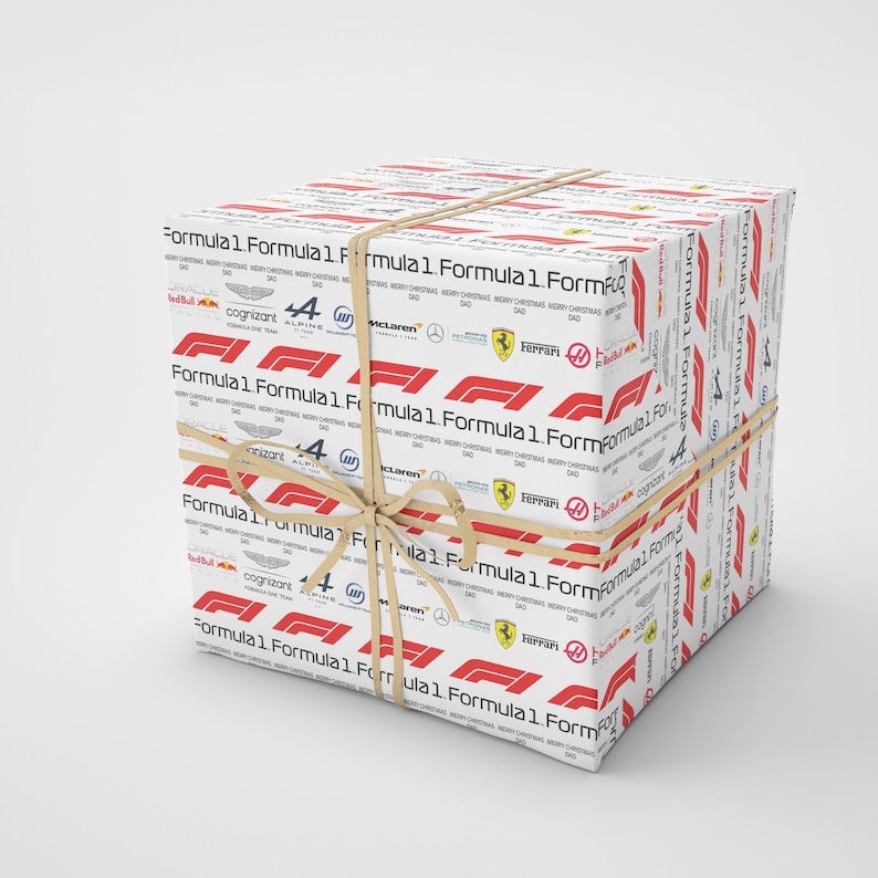 Personalised Formula 1 Gift Wrapping, Gift Wrap, Grand Prix Wrapping ...