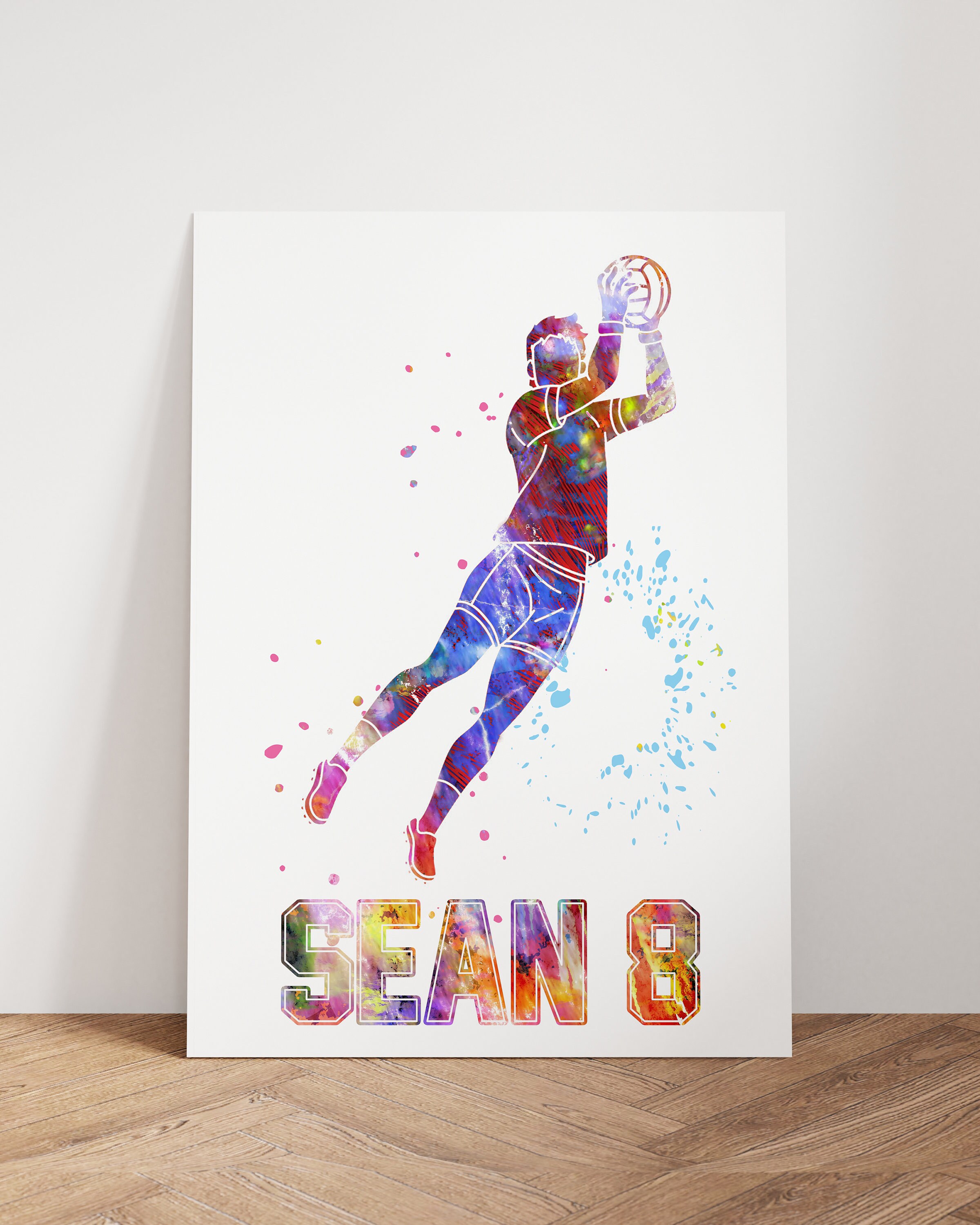 GAELIC FOOTBALLER Personalised Print, Wall Art Print, Gaelic Football ...