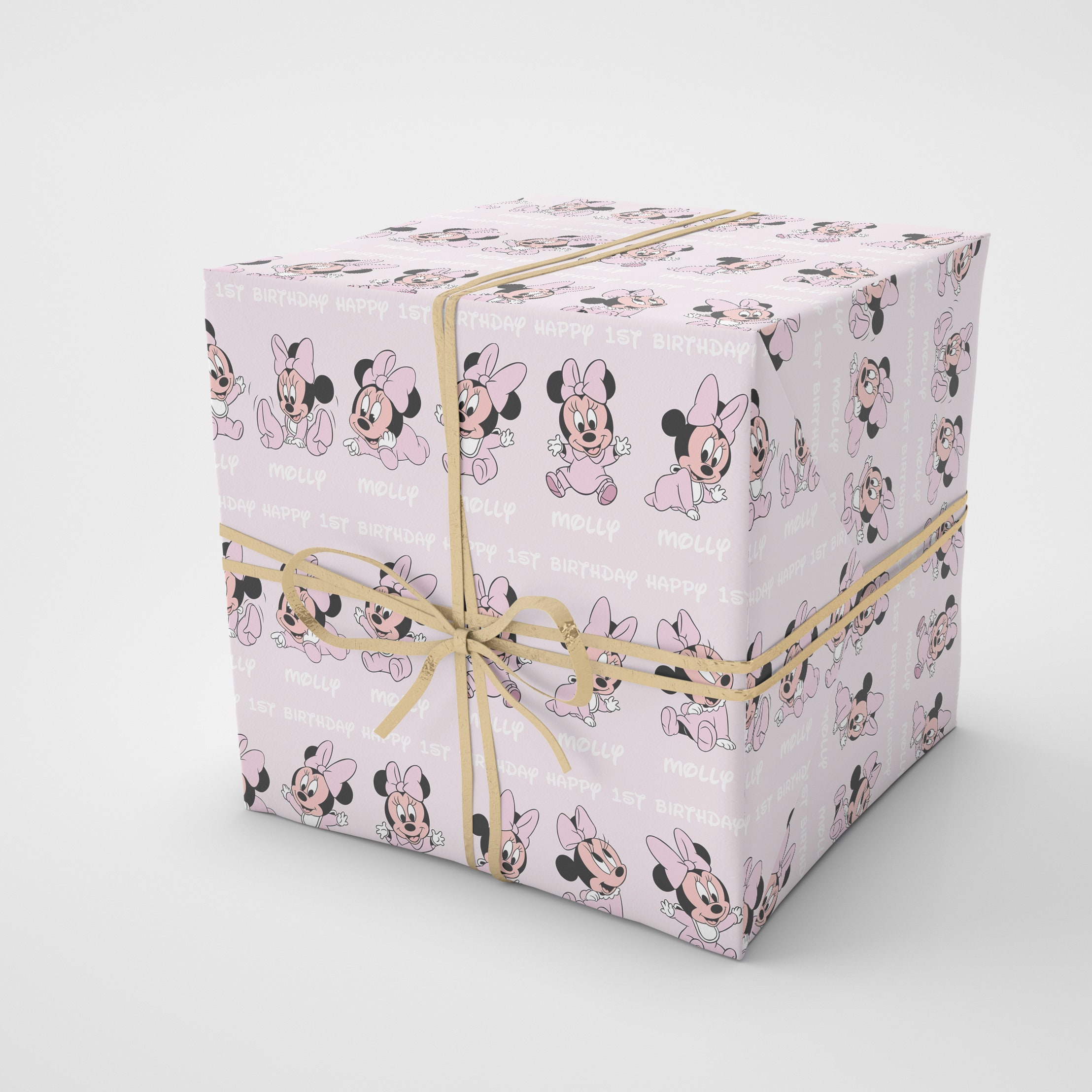 Baby Minnie Mouse Wrapping Paper, Pink Gift Wrap,minnie Mouse,minnie ...