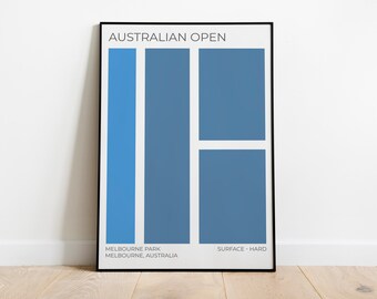 Australian Open Print Tennis Australia Poster Canvas Rod Laver - Etsy