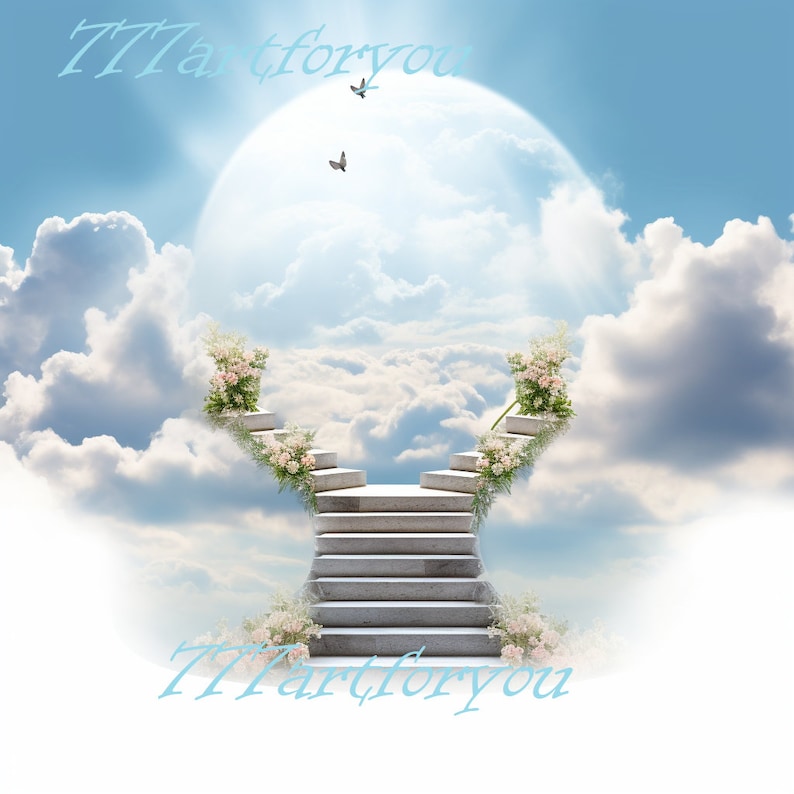Stairs to Heaven Memorial Background PNG Heavens Gate in - Etsy Stairs to Heaven Memorial Background PNG Heavens Gate in - Etsy