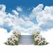 Blue Sky Clouds Memorial Background PNG. Personalize With a Photo for a ...