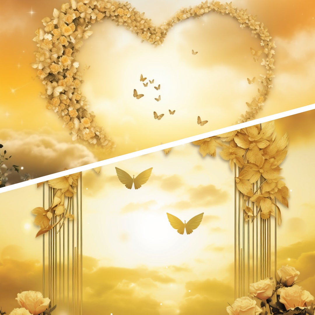 GOLDEN in Loving Memory PNG, Gold Heavens Gate, Memorial Background ...