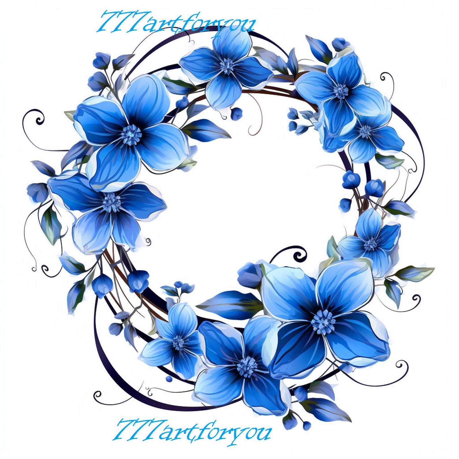In Loving Memory Png-blue Flowers Butterfly Memorial Template - Etsy