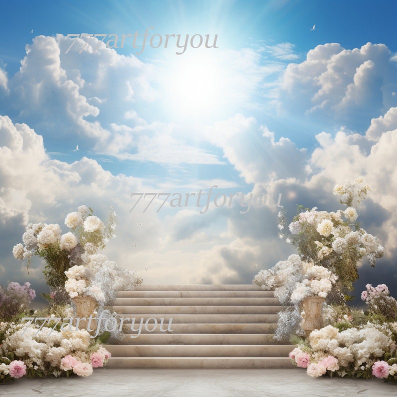 Eternal Sky Memorial Background PNG Rest in Peace Funeral Template ...