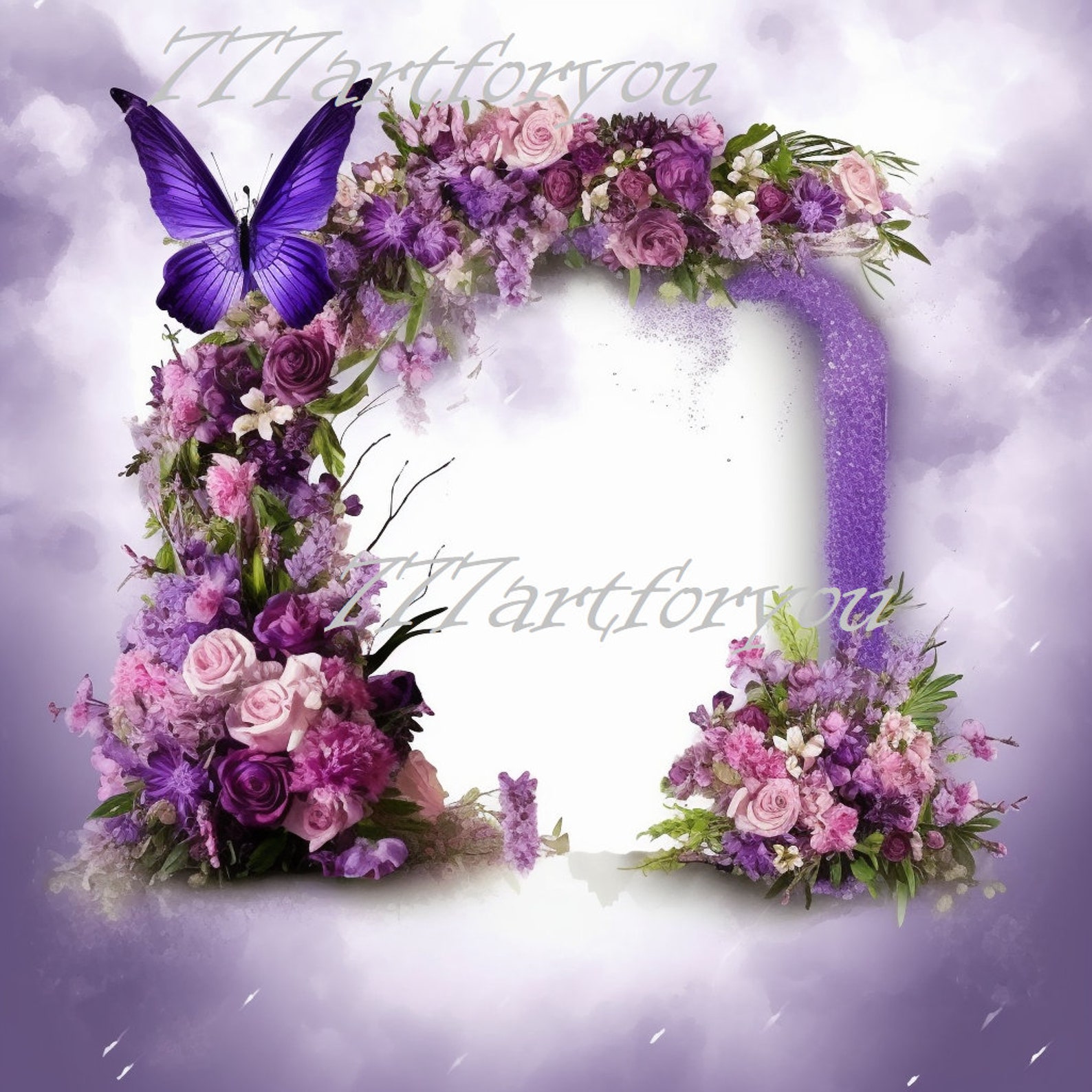 Glam Purple Heavens Gate in Loving Memory Forever in Our Hearts Angel ...