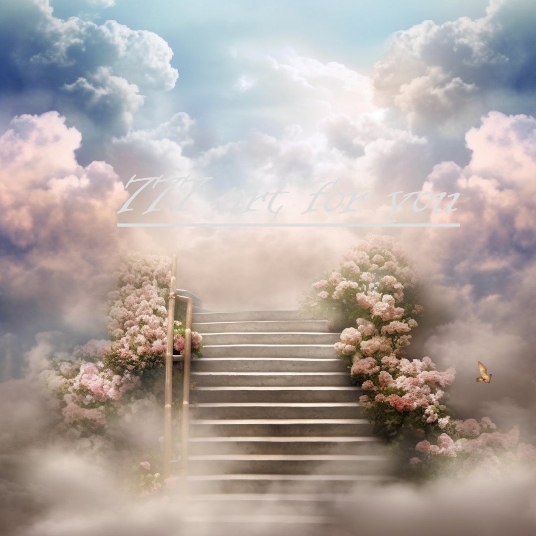 Memorial Background PNG Stairs to Heaven Soft Pink Gate to Heaven ...