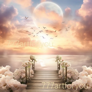 In Loving Memory PNG, Memorial Background EDITABLE Template Stairs to ...