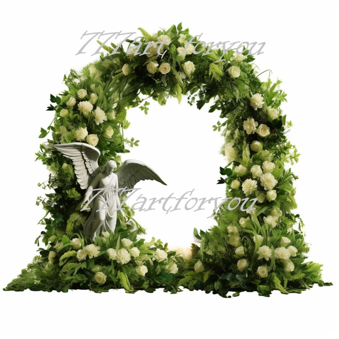 In Loving Memory Png-green Flowers Butterfly Memorial Template ...