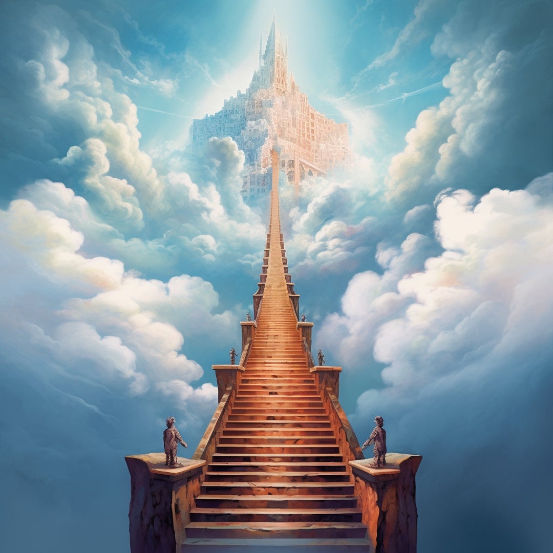 In Loving Memory PNG Memorial Background Template Stairs to - Etsy