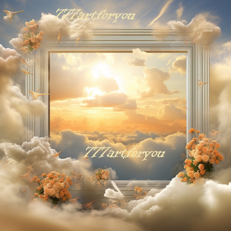 In Loving Memory PNG, Orange Sky Stairway to Heaven Memorial Background ...