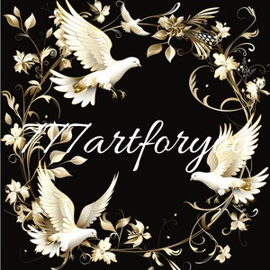 Black Gold Heaven in Loving Memory Forever in Our Hearts Background ...