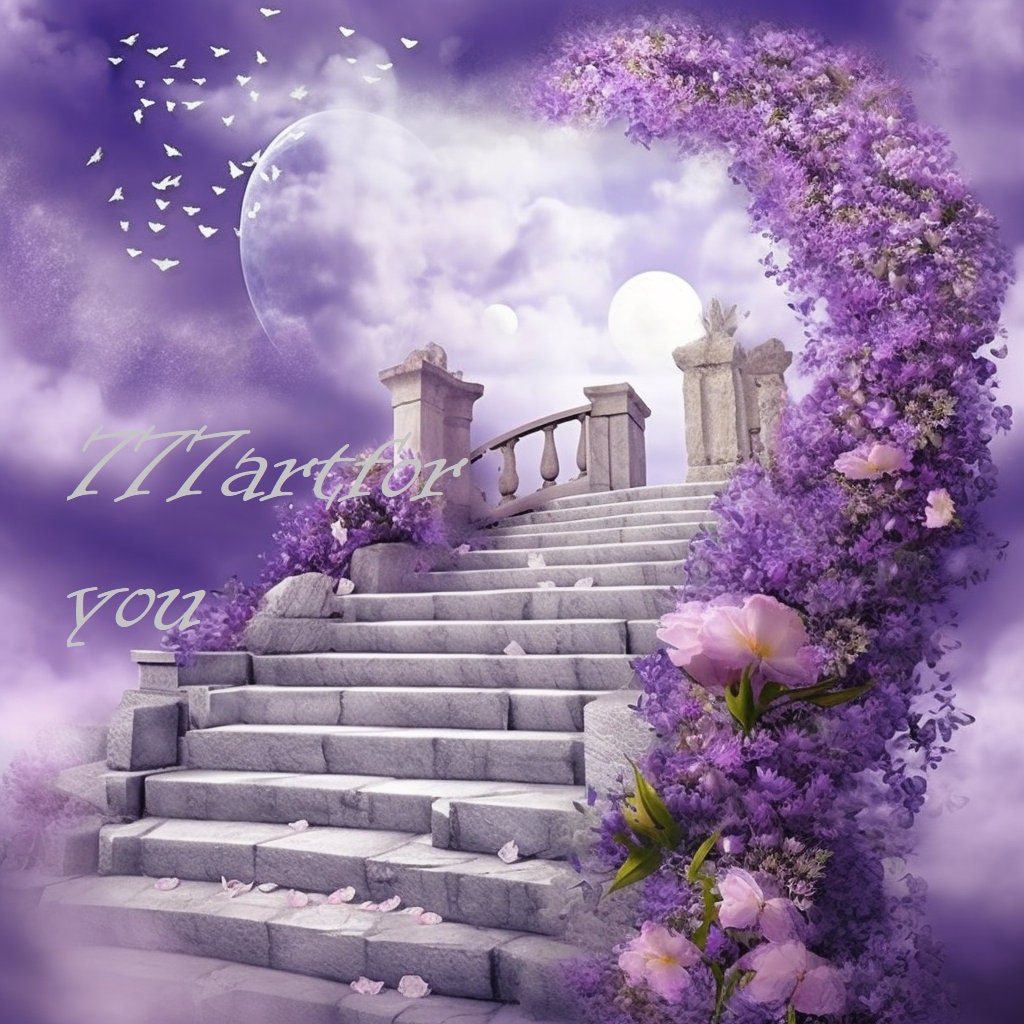 In Loving Memory PNG, Memorial Background Template Stairs to Heaven ...