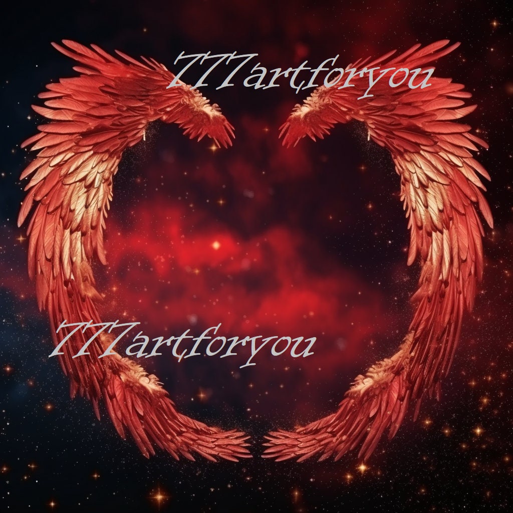 Red Heavens Stairway in Loving Memory Angel Wings Memorial Background ...