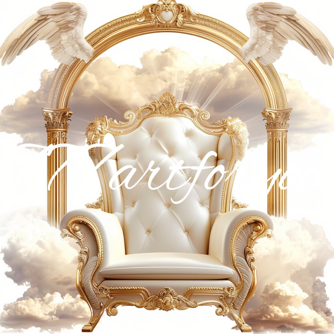 White Gold Chair Heavensgate Forever in Our Hearts Memorial PNG ...