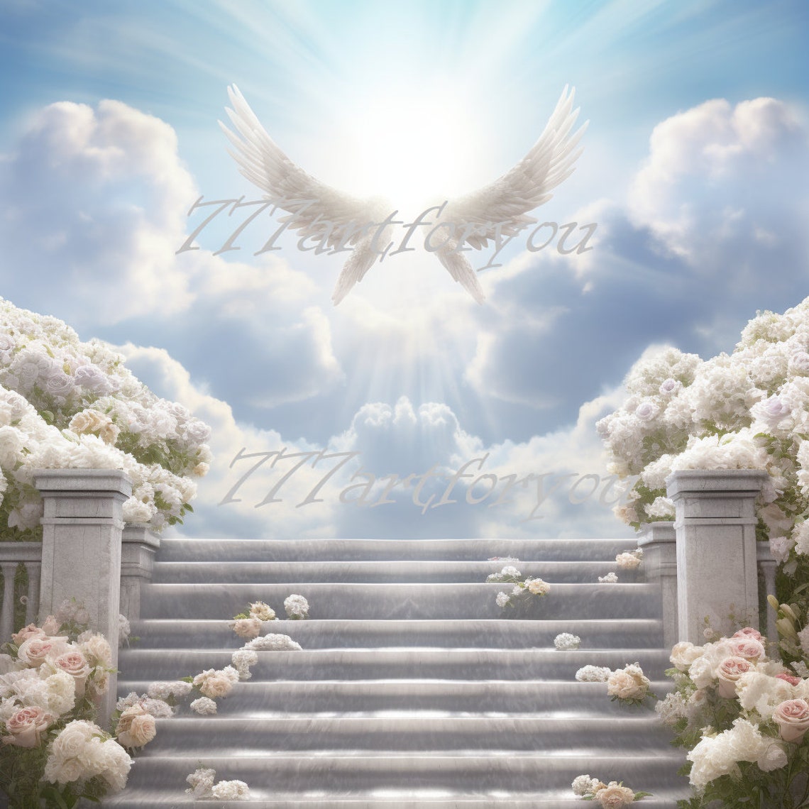In Loving Memory PNG, Memorial Heaven Background, Stairs to Heaven ...