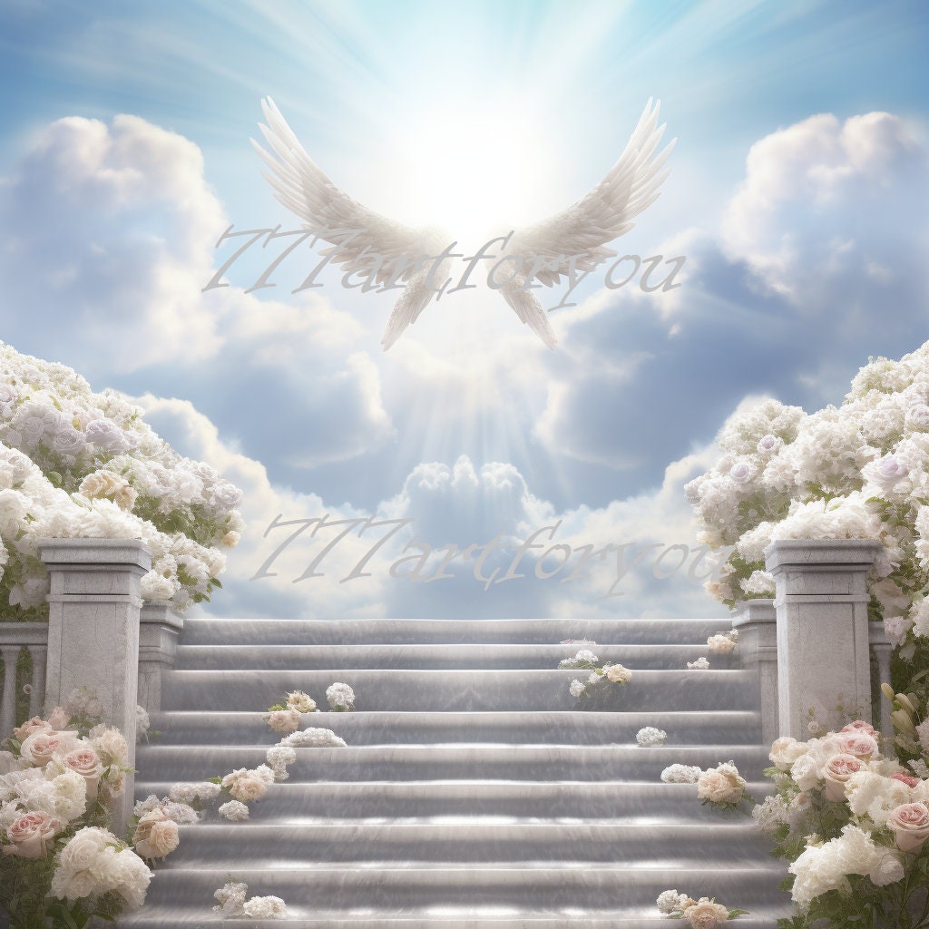 In Loving Memory PNG, Memorial Heaven Background, Stairs to Heaven ...