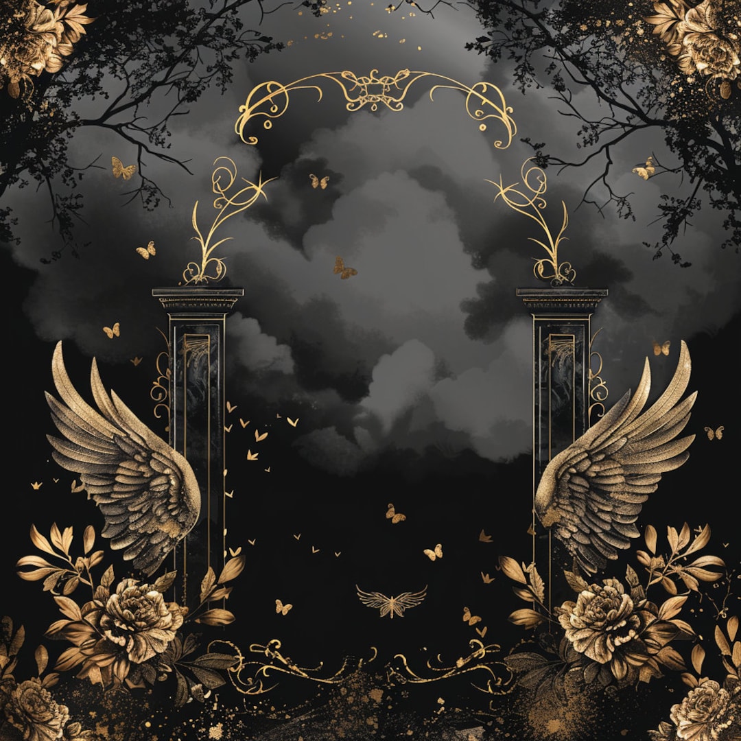 Black Gold Rest in Heaven Grave Blanket Forever in Our Hearts Editable ...
