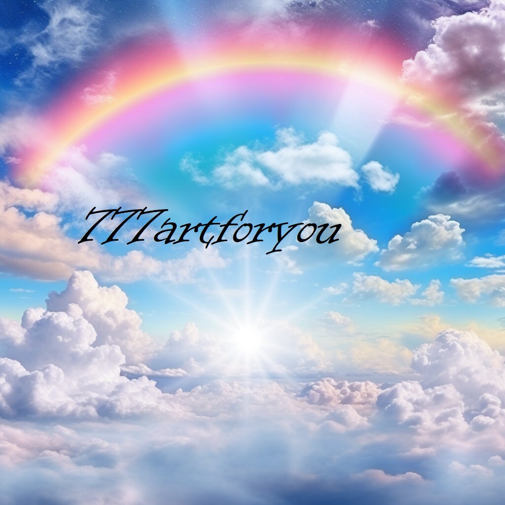 Rainbow Sky Clouds Heaven Background Instant Download Forever in Our ...