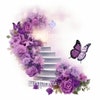 In Loving Memory PNG, Purple Memorial Background, Rest in Peace Design ...